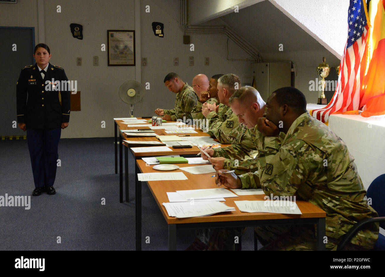 U.S. Army Spc. Luisa Salas, 44th Expeditionary Signal Tactical Battalion, Grafenwoehr, Germany ...