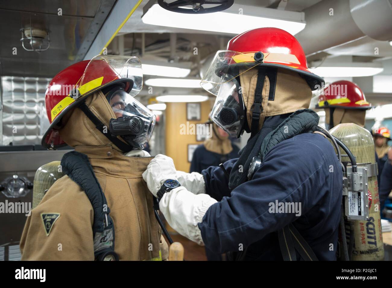 160920-N-ZE250-215 MEDITERRANEAN SEA (Sept. 20, 2016) - Damage ...