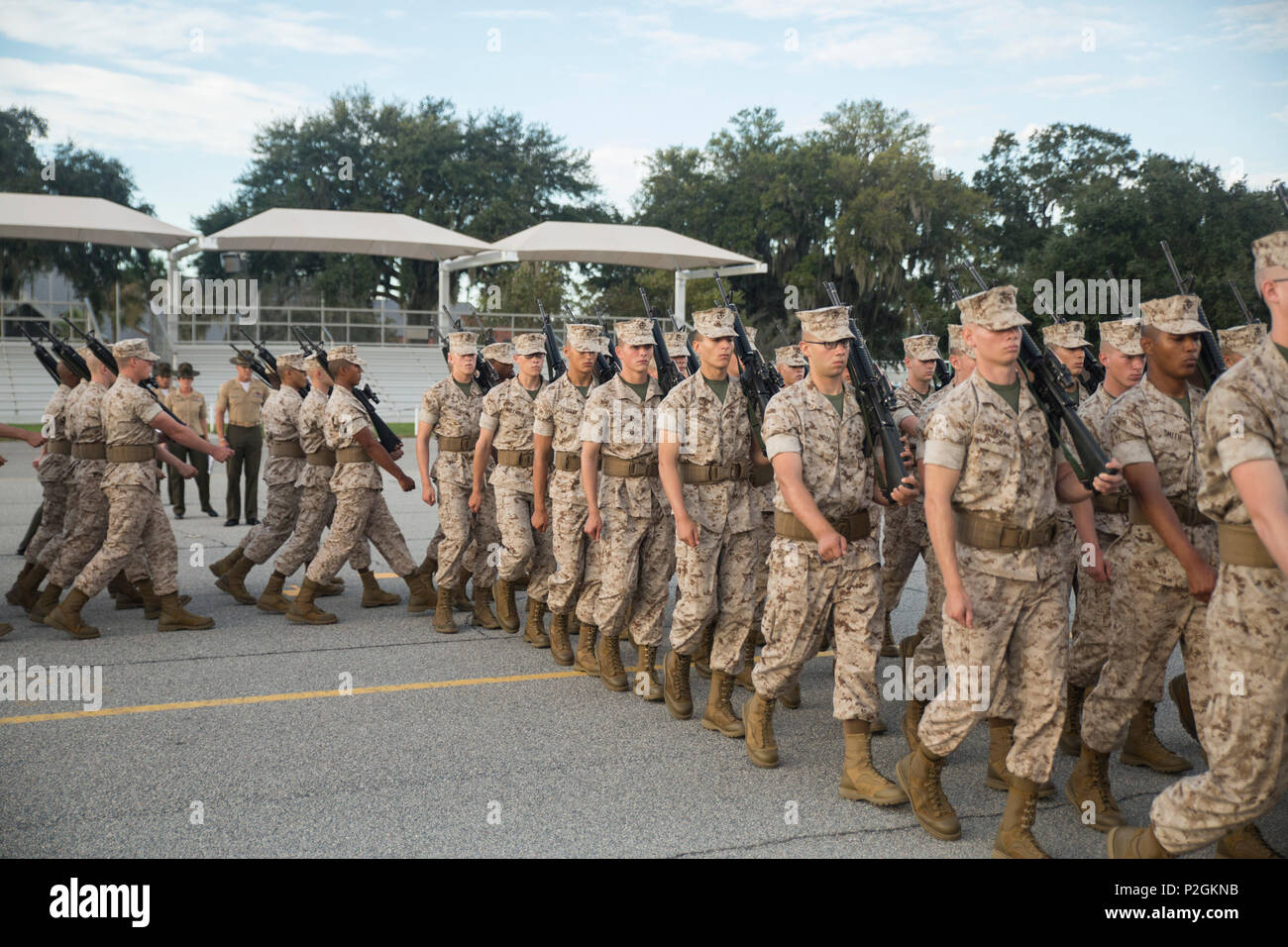 Recruits of Platoon 3078, Kilo Company, 3rd Recruit Training Battalion ...