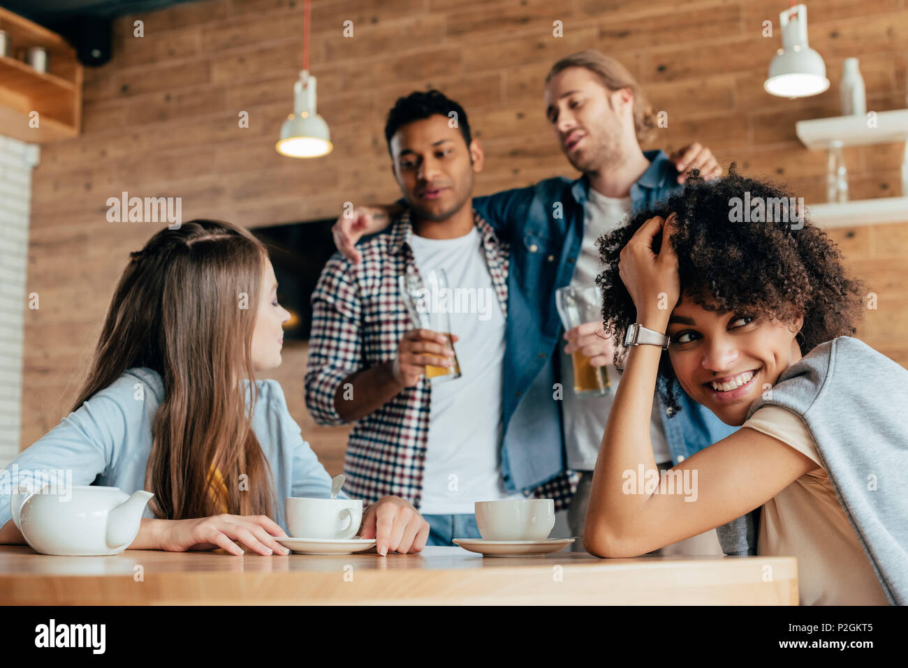 Two drunk men table hi-res stock photography and images - Alamy