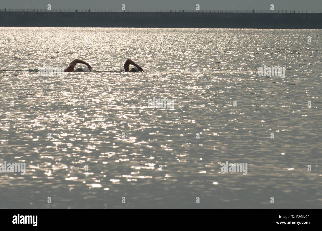 U.S. Air Force Major Casey Bowen (left) and U.S. Air Force Major Simon ...
