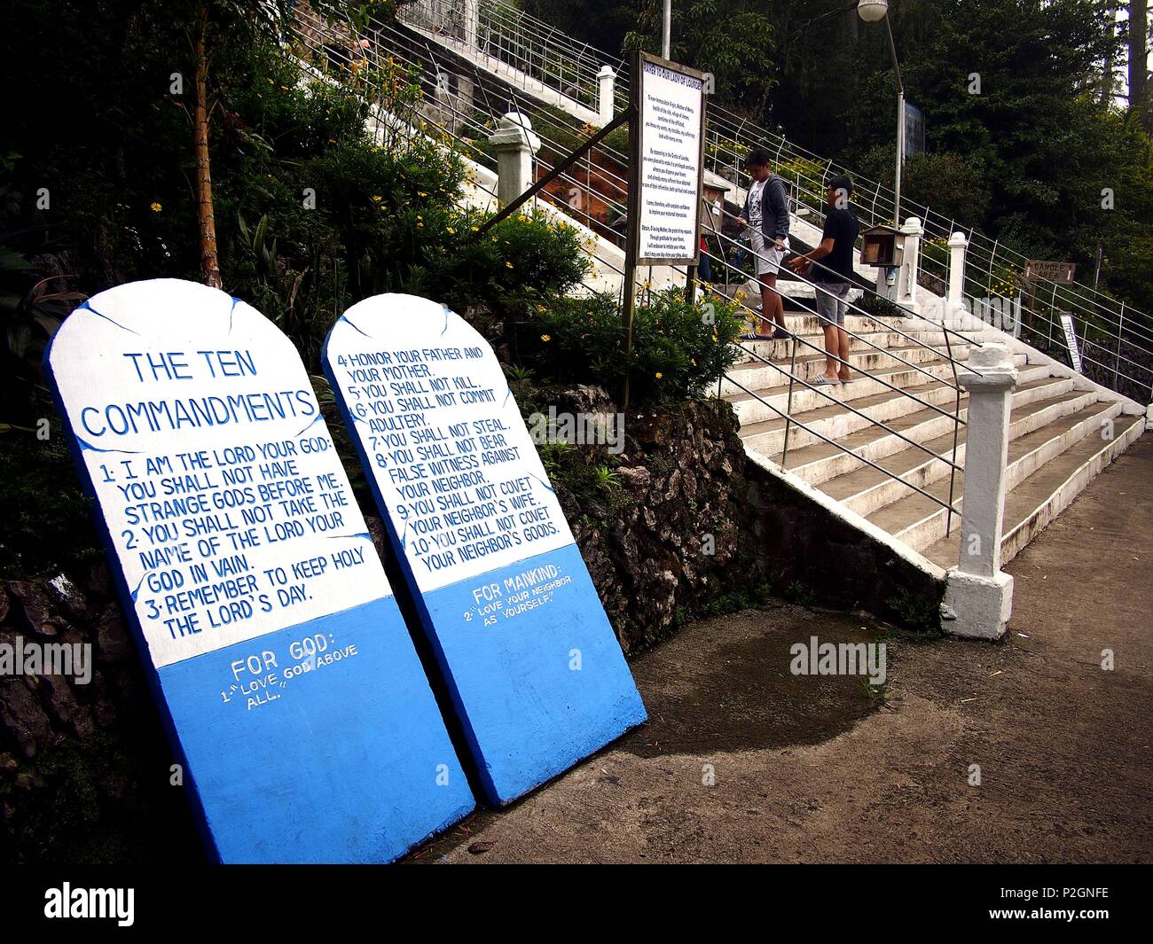 BAGUIO CITY, PHILIPPINES - JUNE 7, 2018: The Lourdes Grotto, a famous ...