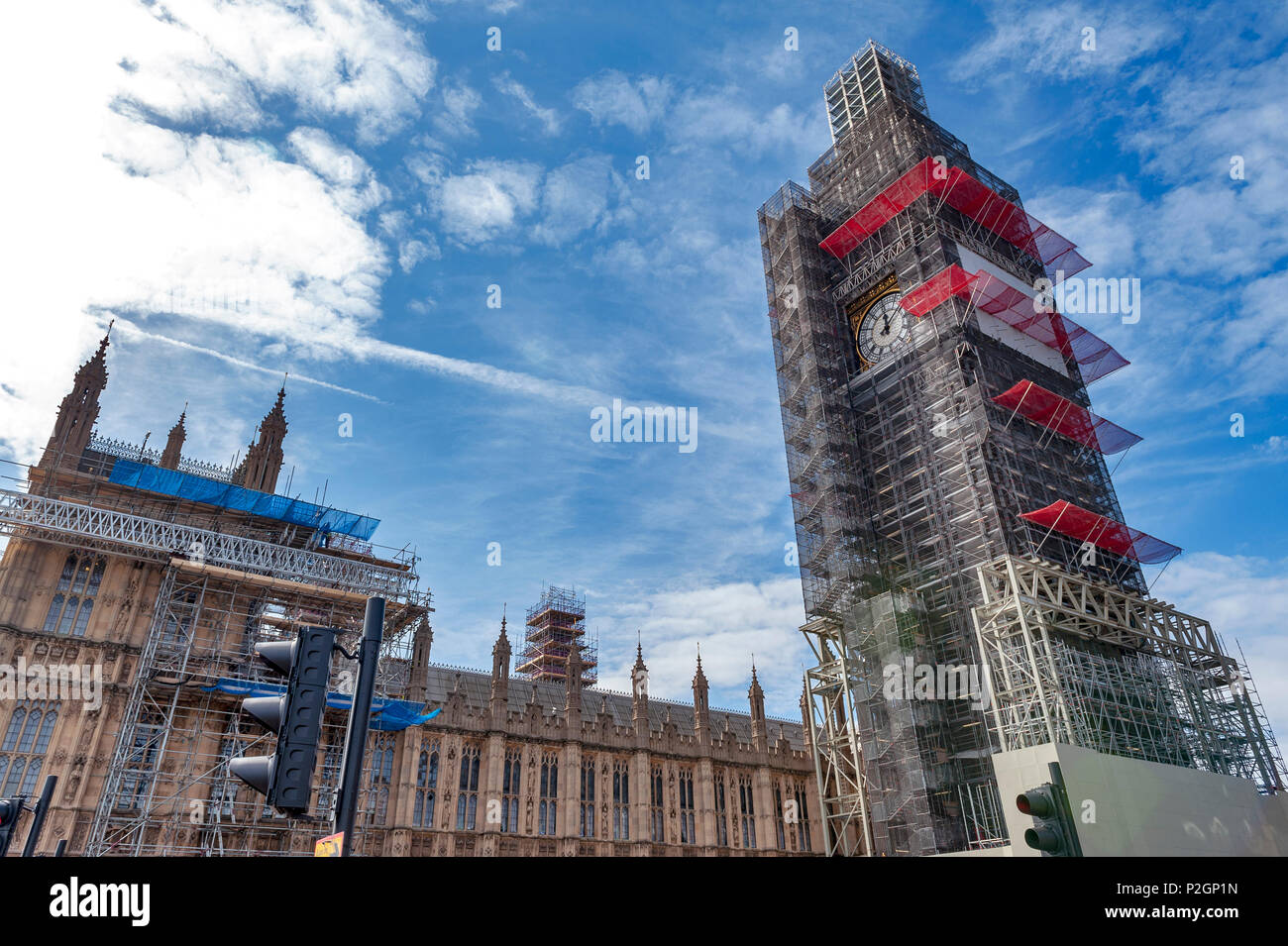 The Elizabeth Tower, known as Big Ben, iconic landmark of London, and ...