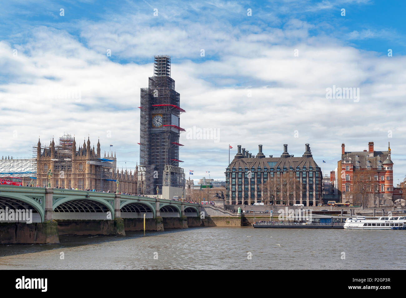 The Elizabeth Tower, known as Big Ben, iconic landmark of London, and ...