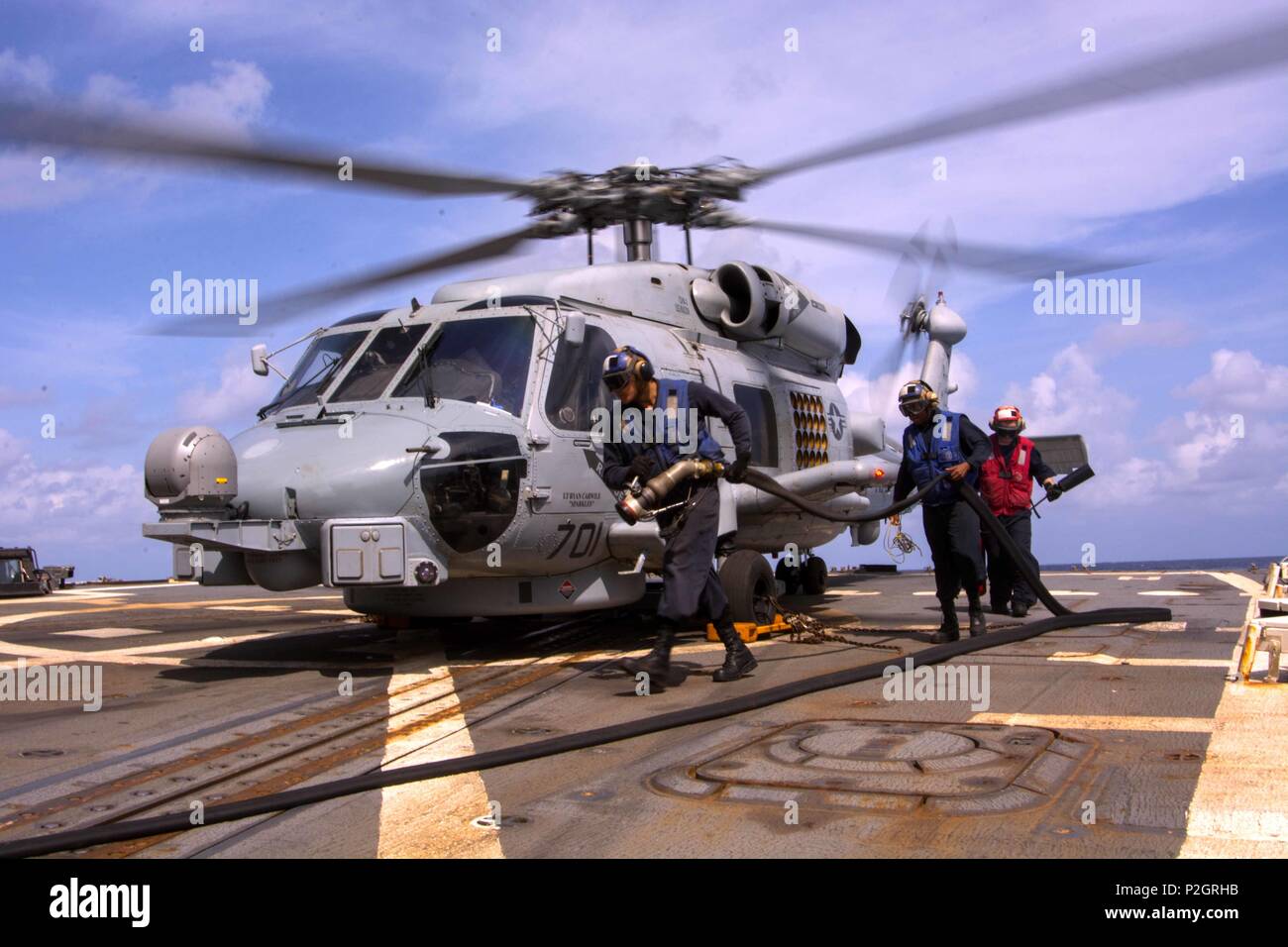 160919-N-CL027-277 INDIAN OCEAN (Sept. 19, 2016) Sailors finish ...