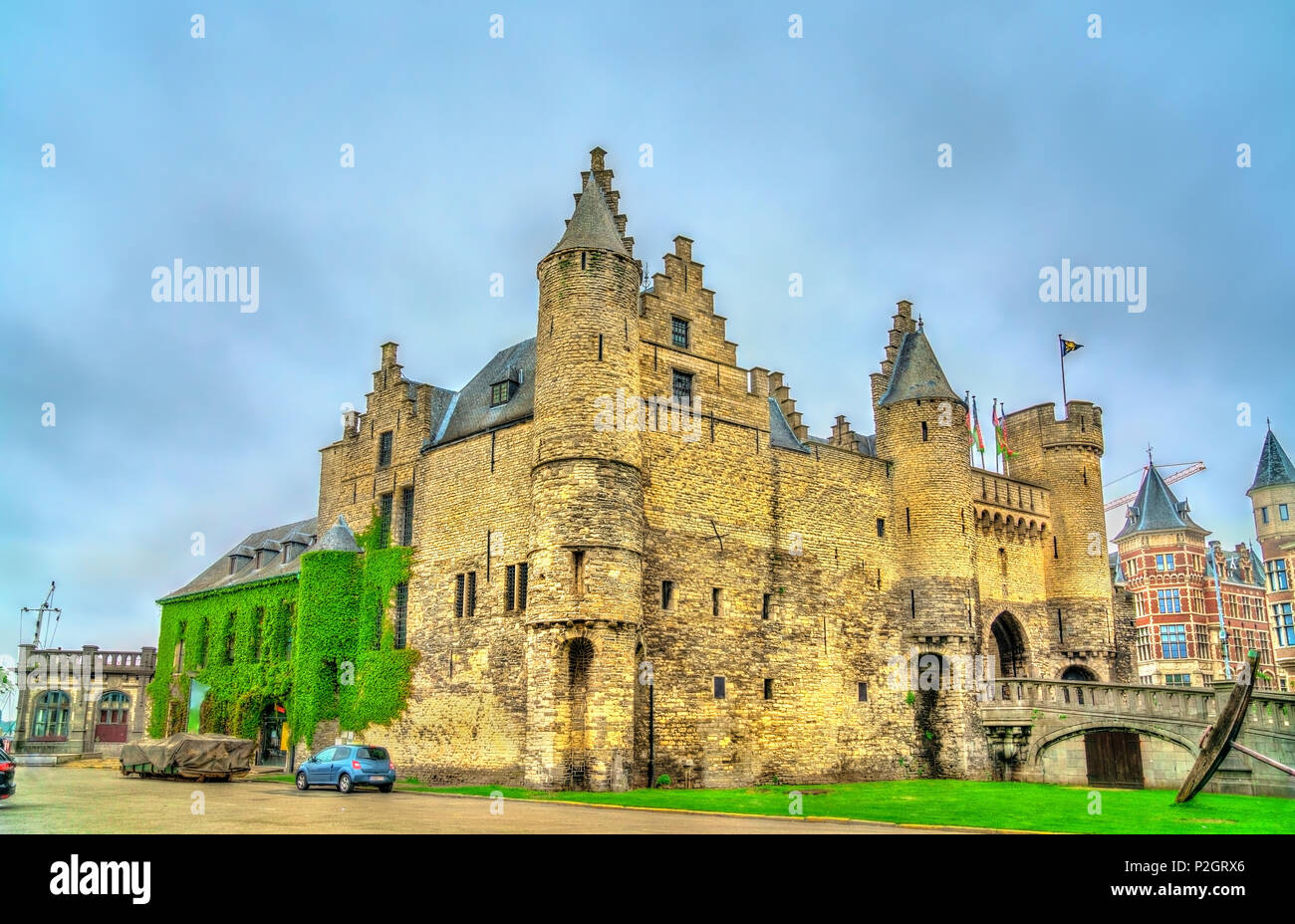 Het Steen, a medieval fortress in Antwerp, Belgium Stock Photo - Alamy