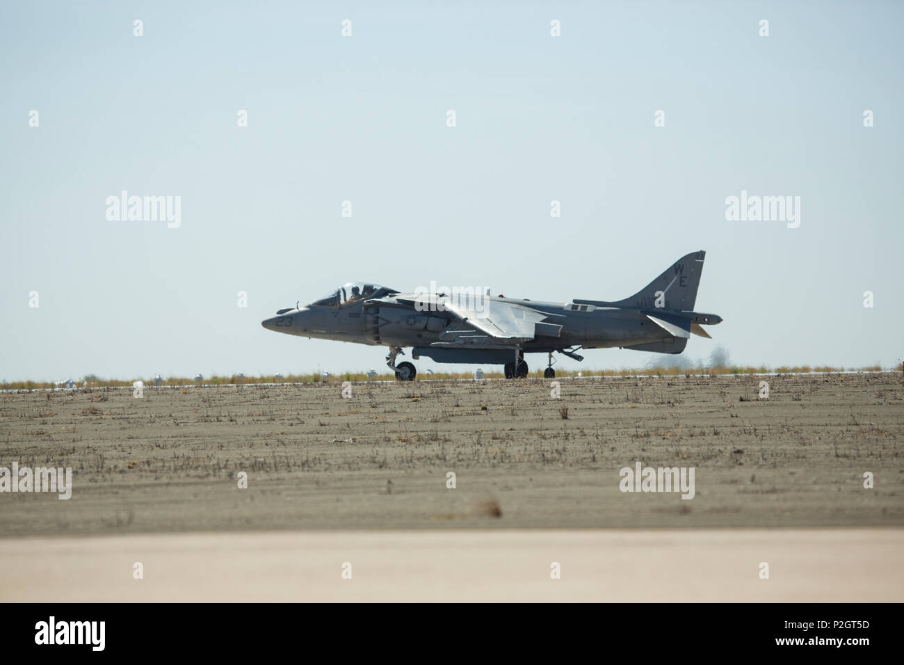 An AV-8B Harrier demonstrates it’s hovering and maneuvering ...