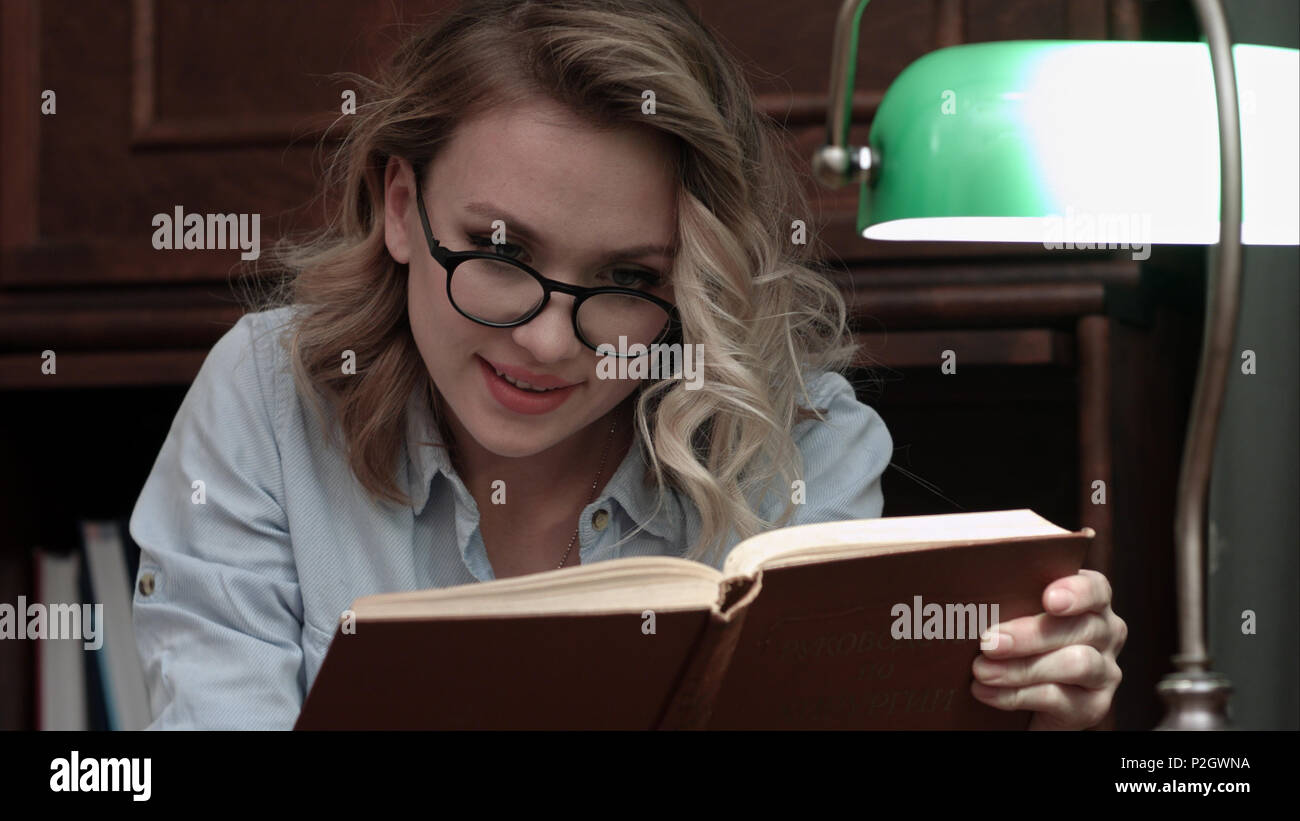 Happily reading late night hi-res stock photography and images - Alamy