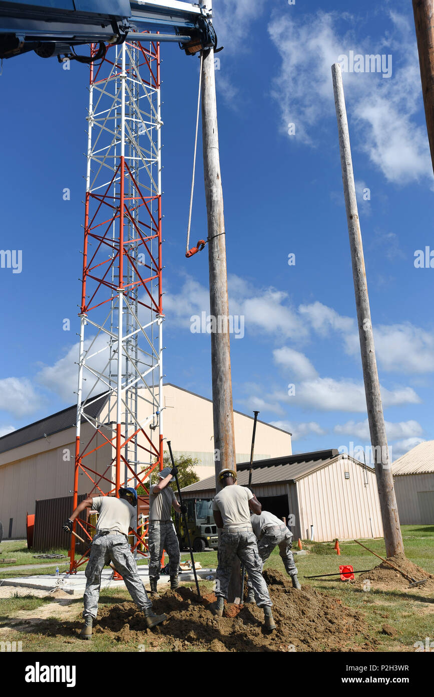 U.S. Air Force cable and antenna specialists with the 202d Engineering ...