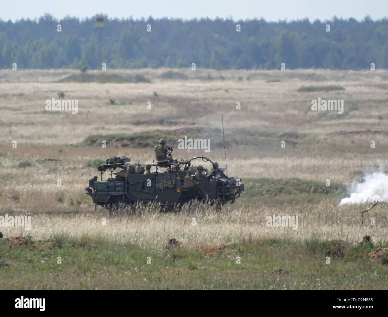 British soldiers from 1st The Queen's Dragoon Guards on a Jackal light ...