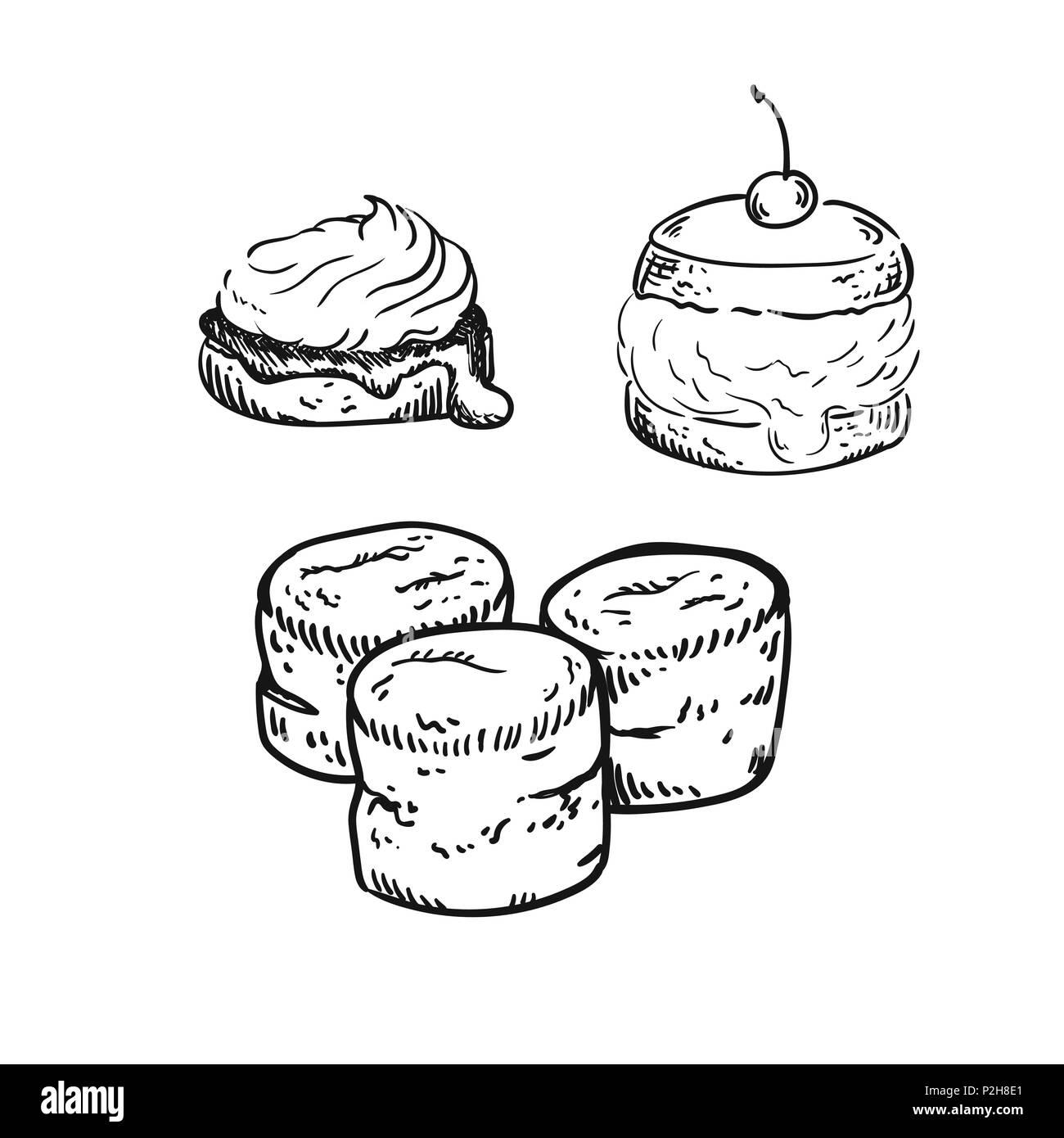 British breakfast drawing Stock Vector Images - Alamy