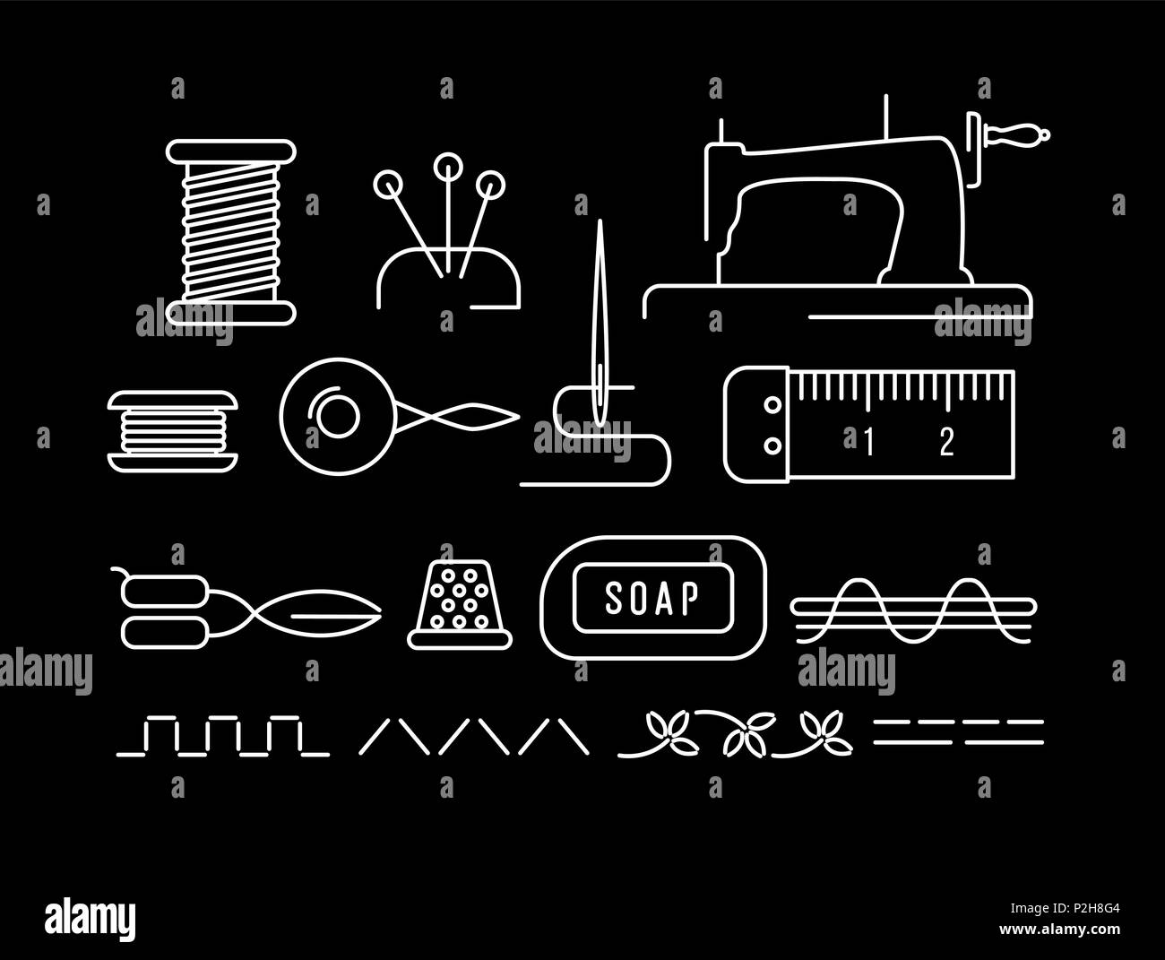 Stitches Vector Vectors High Resolution Stock Photography and Images ...