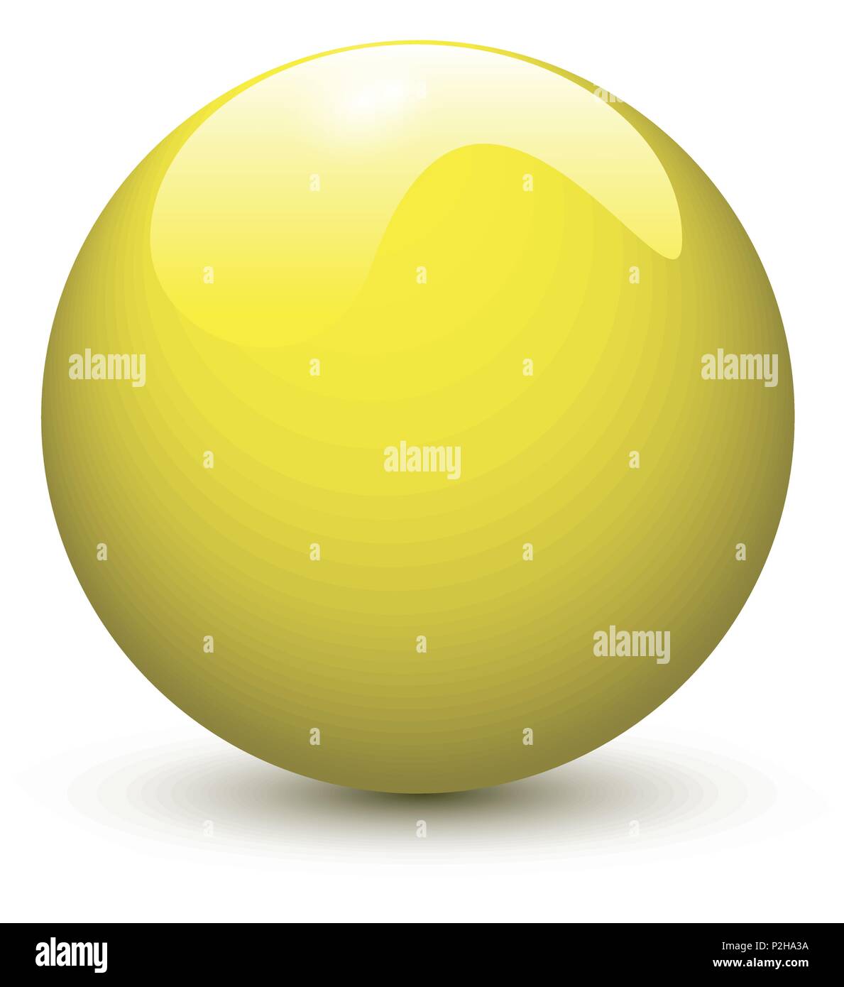 Yellow glossy ball on white background Stock Vector Image & Art - Alamy