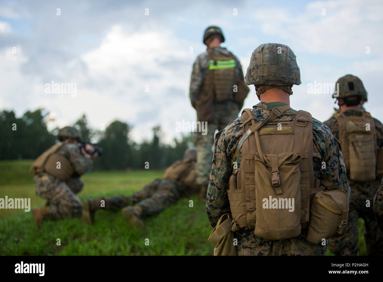 U.S. Marines attached to Infantry Training Battalion, School of ...