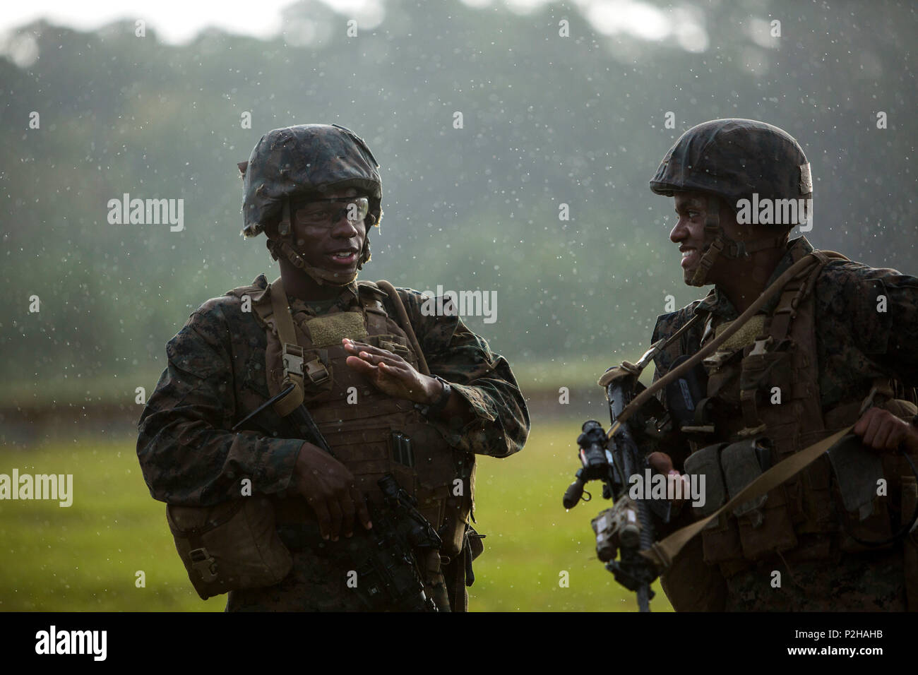 U.S. Marines attached to Infantry Training Battalion, School of ...