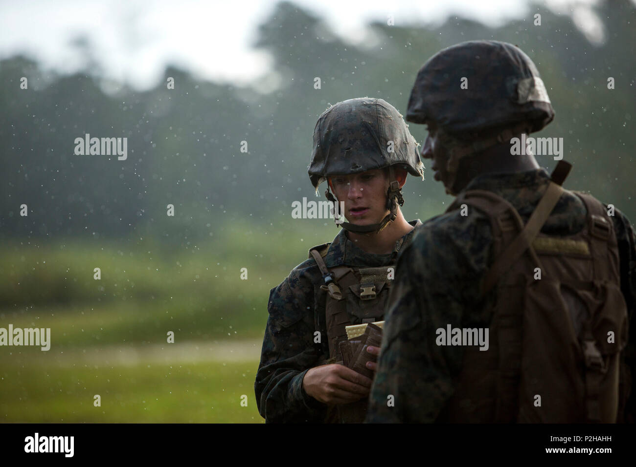 U.S. Marines attached to Infantry Training Battalion, School of ...