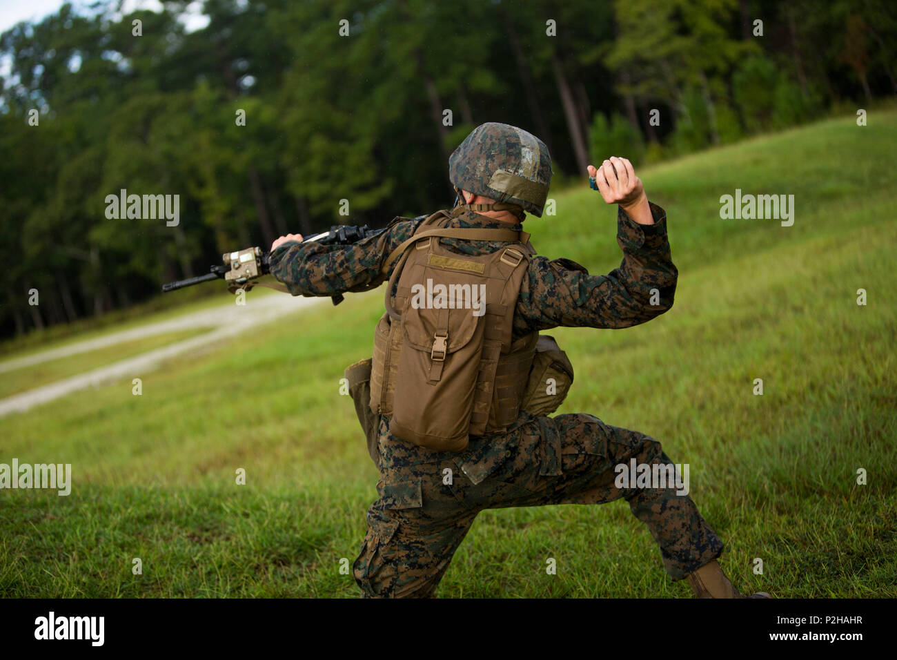 U.S. Marines attached to Infantry Training Battalion, School of ...