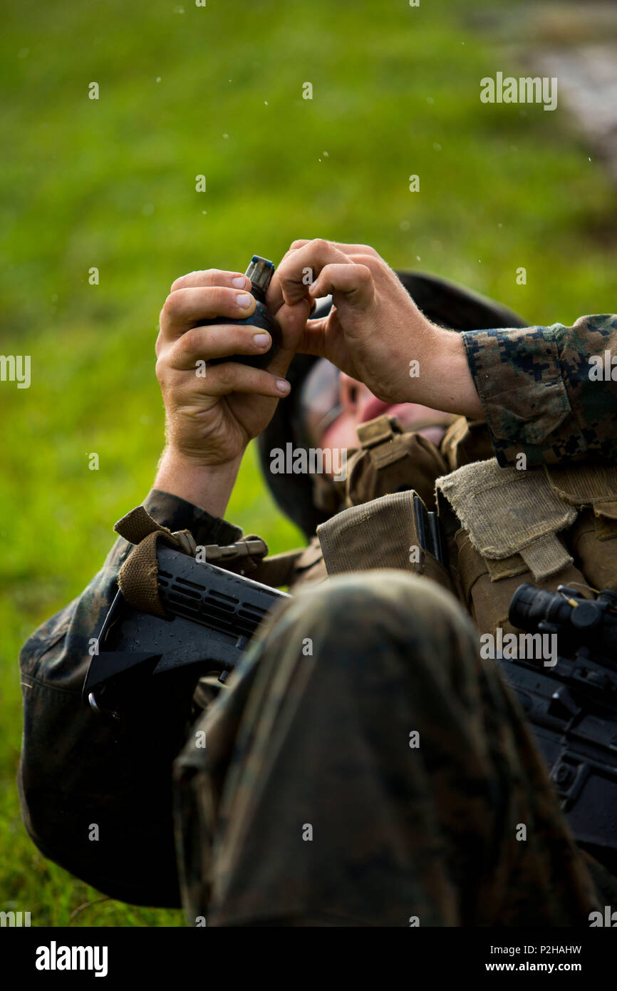 U.S. Marines attached to Infantry Training Battalion, School of ...