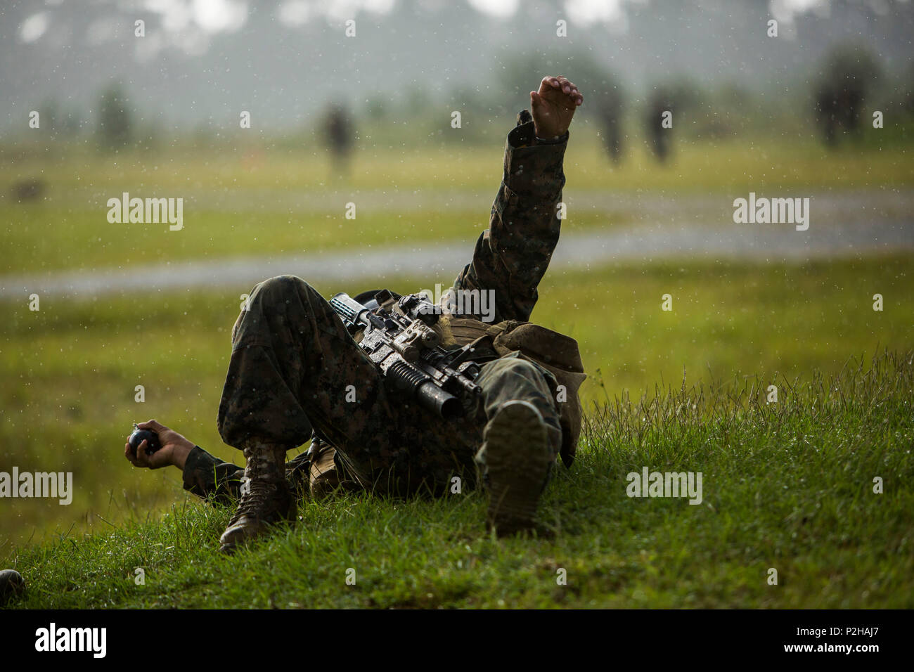 U.S. Marines attached to Infantry Training Battalion, School of ...