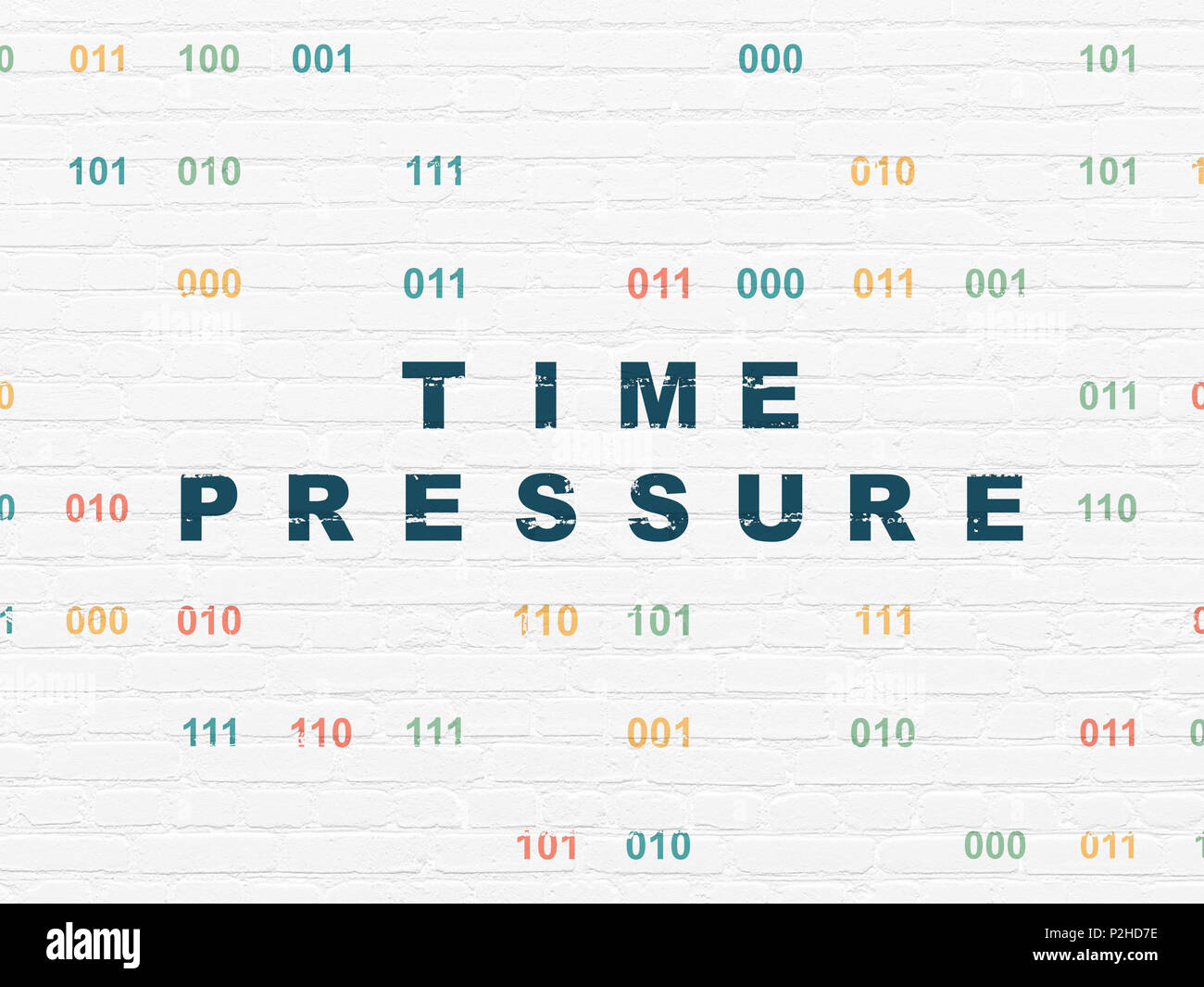 Time concept: Time Pressure on wall background Stock Photo - Alamy