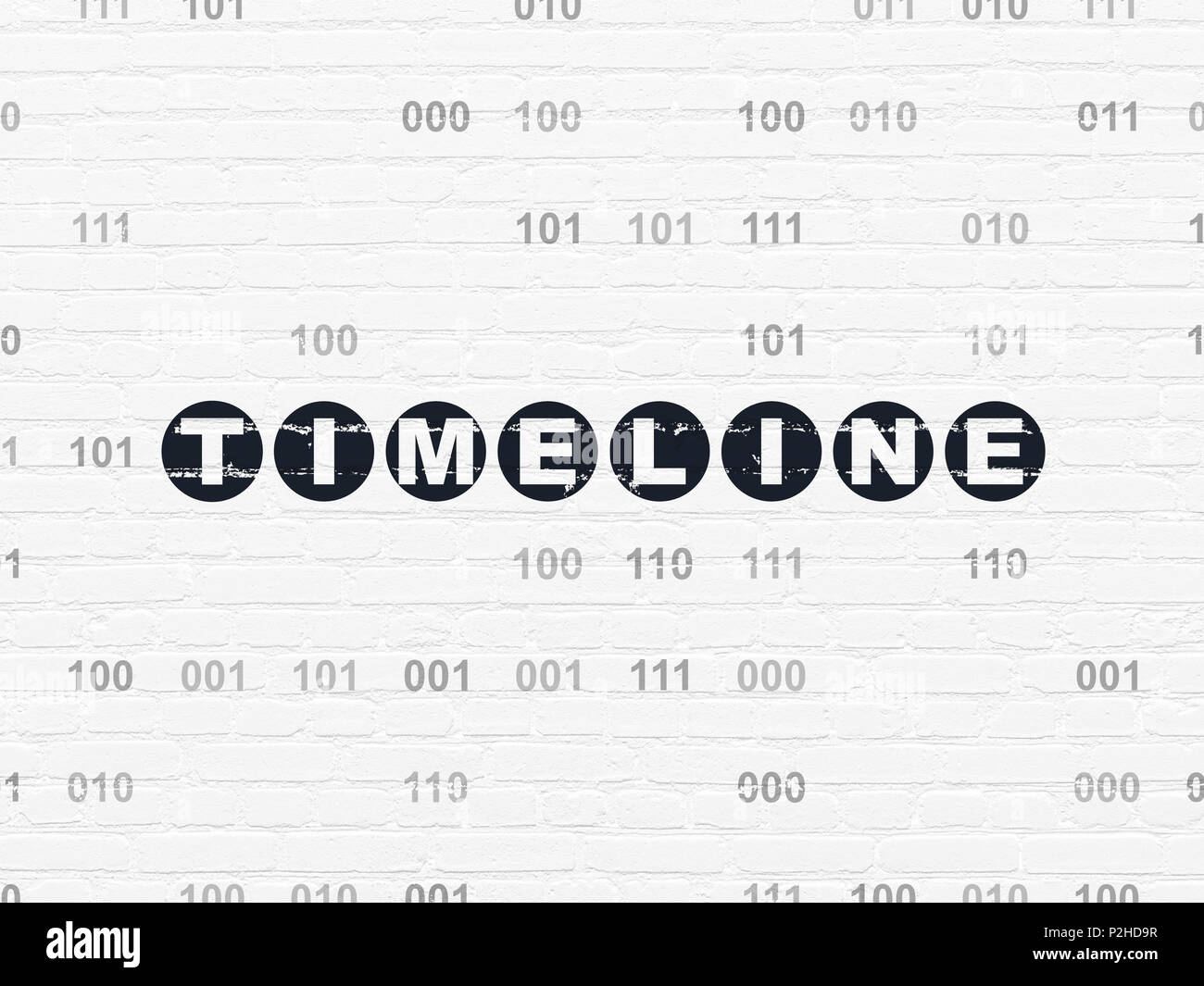 Timeline concept: Timeline on wall background Stock Photo - Alamy