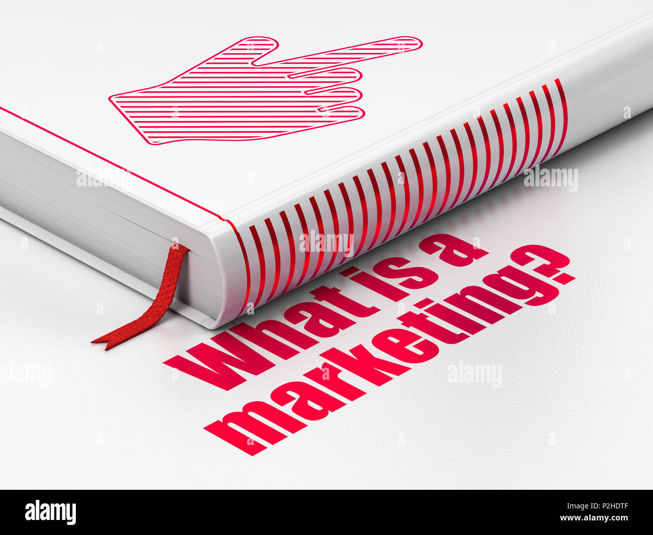 Marketing concept: book Mouse Cursor, What is a Marketing? on white ...