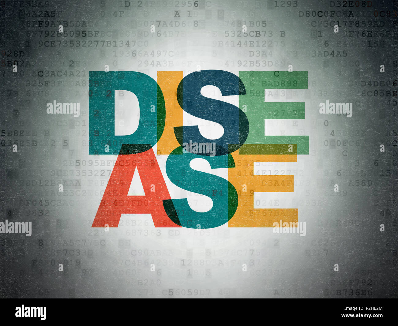 Health concept: Disease on Digital Data Paper background Stock Photo ...