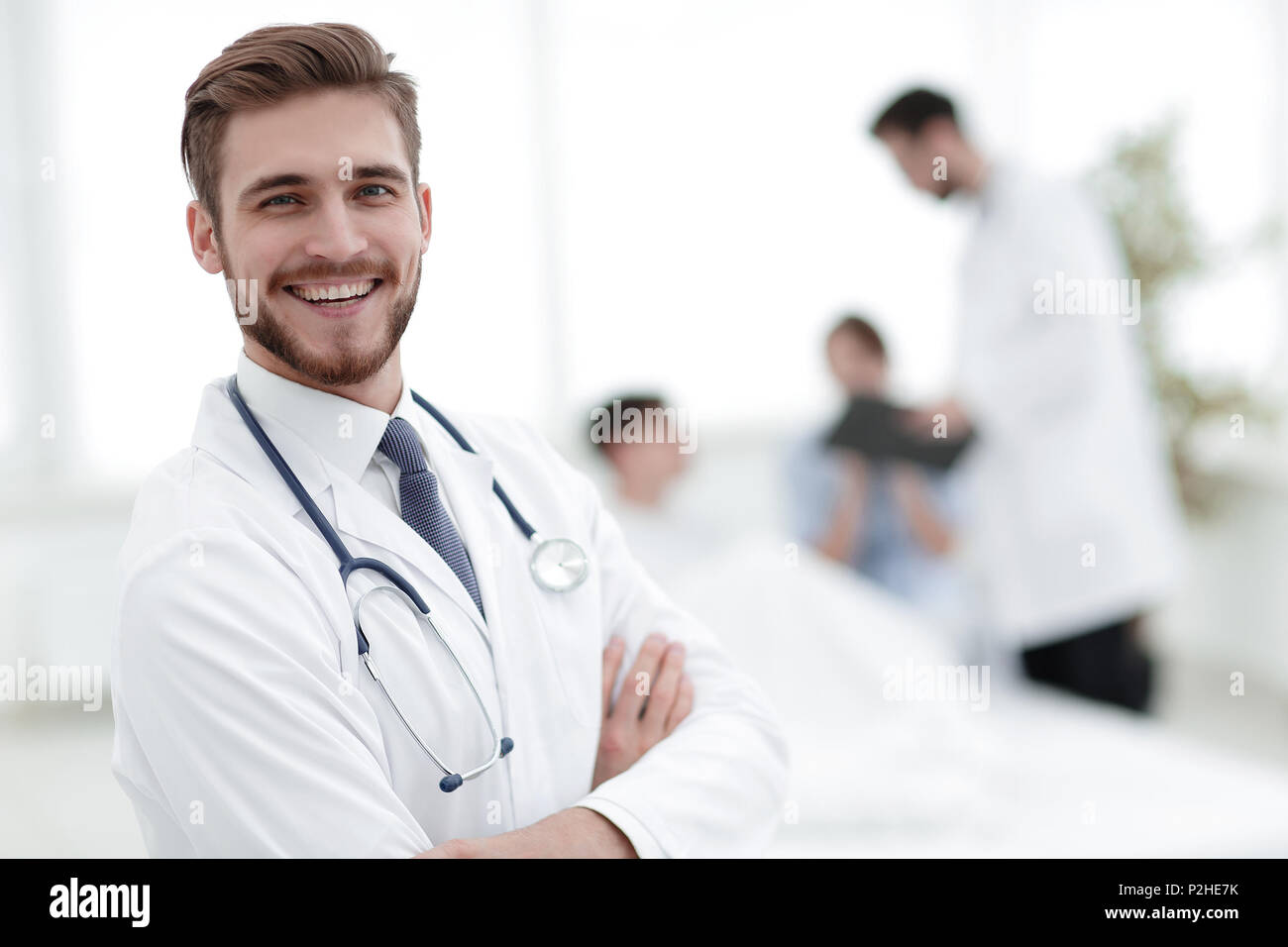 responsible doctor on the background of the chamber Stock Photo - Alamy