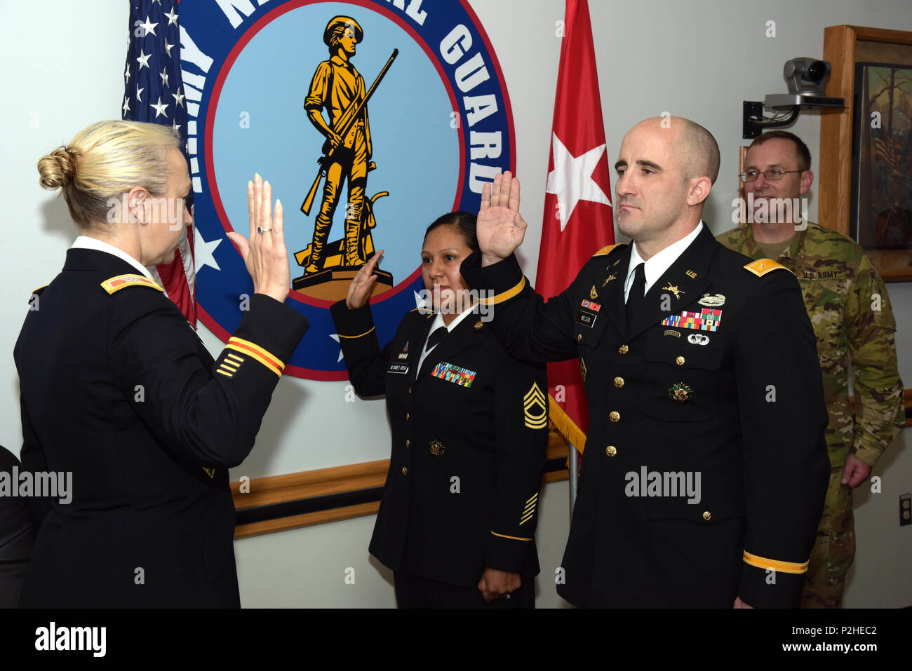 U.S. Army Maj. Nathan Wilson and U.S. Army Master Sgt. Kennia Alvarez ...