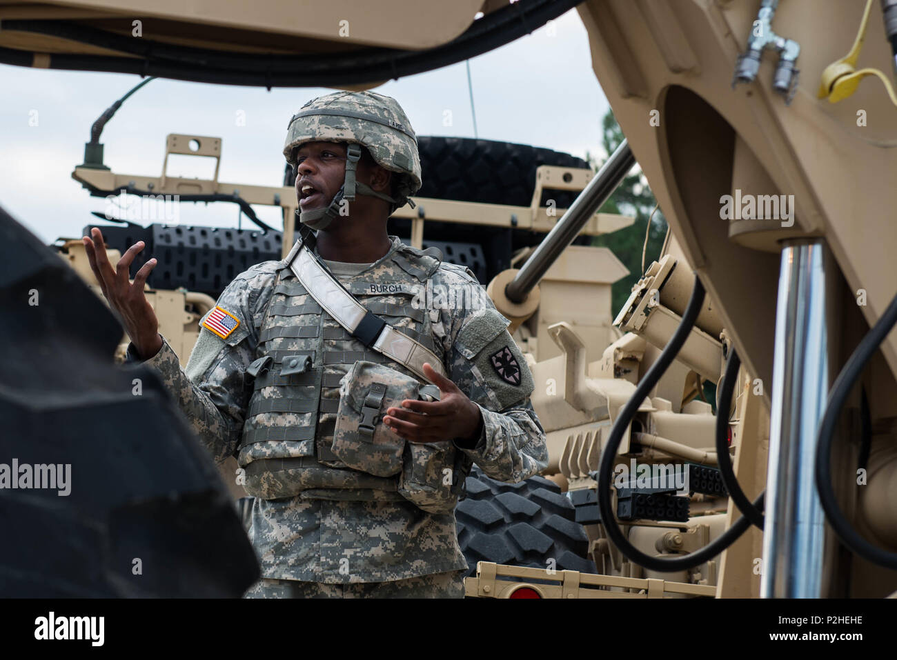 U.S. Army Pfc John Burch, 56th Transportation Battalion 567th Inland ...