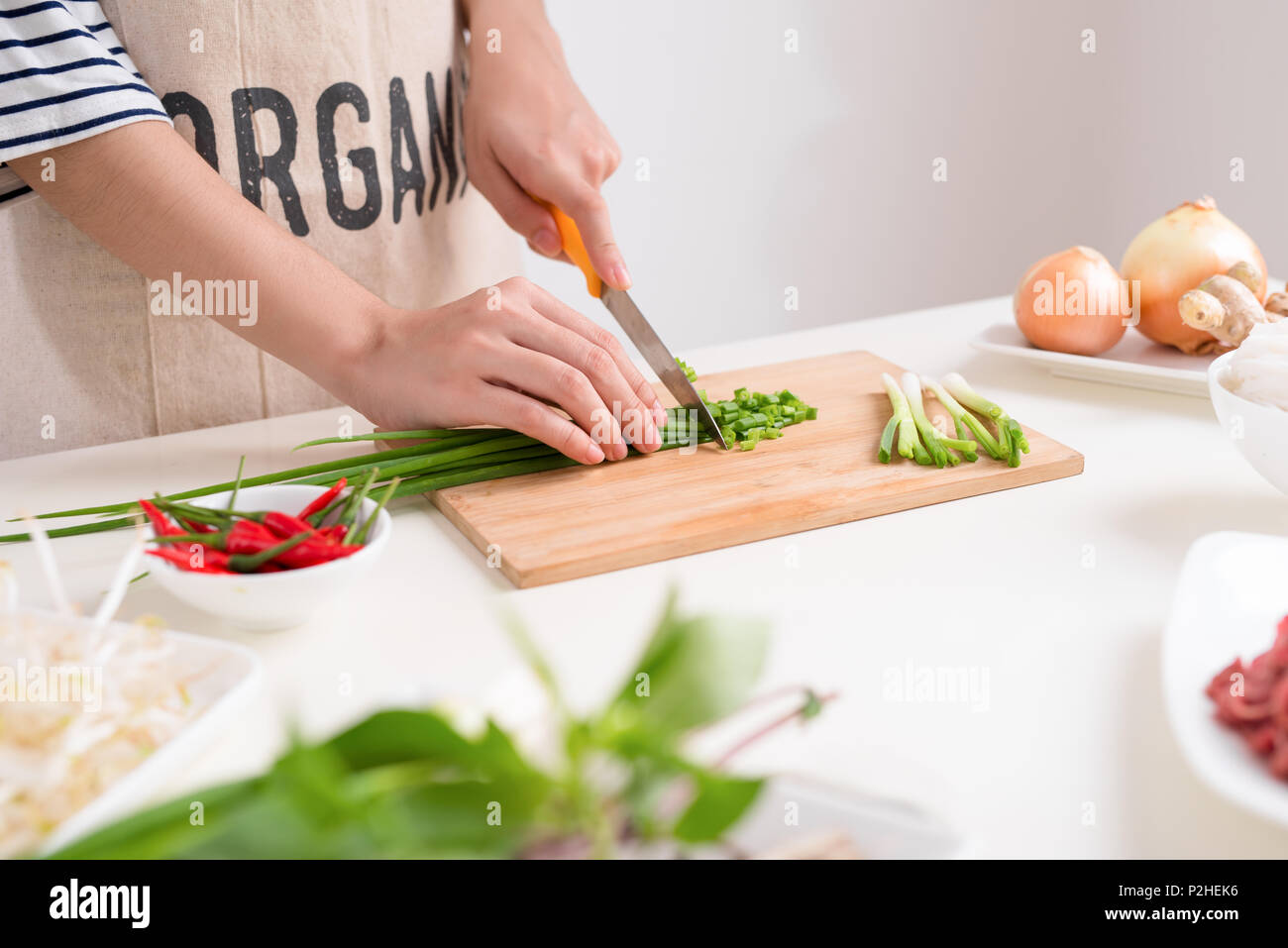Woman making pho eating pho hi-res stock photography and images - Alamy