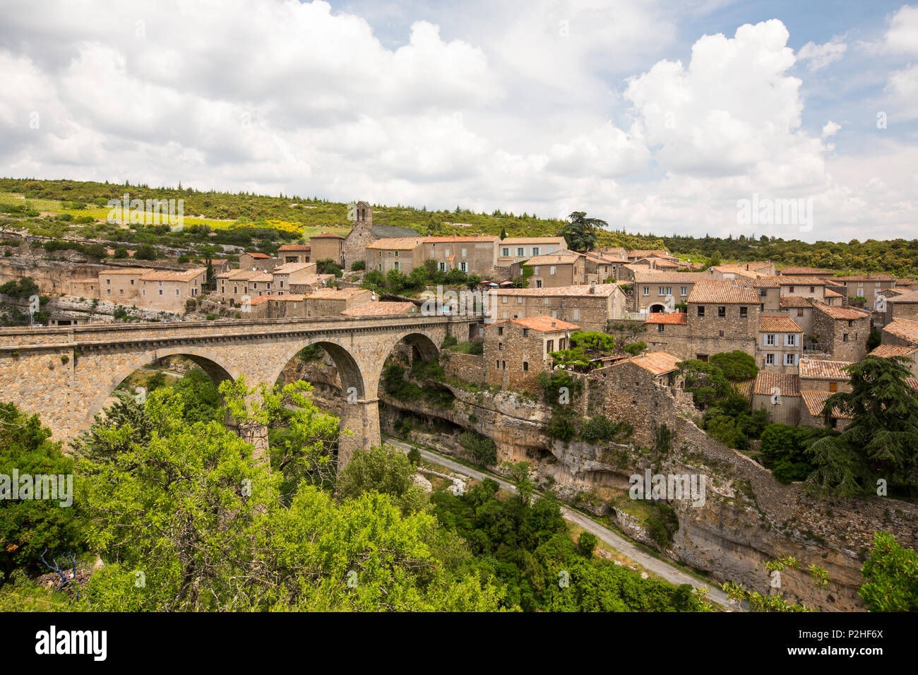 The Pont Grande into Minerve, Languedoc, France Stock Photo - Alamy