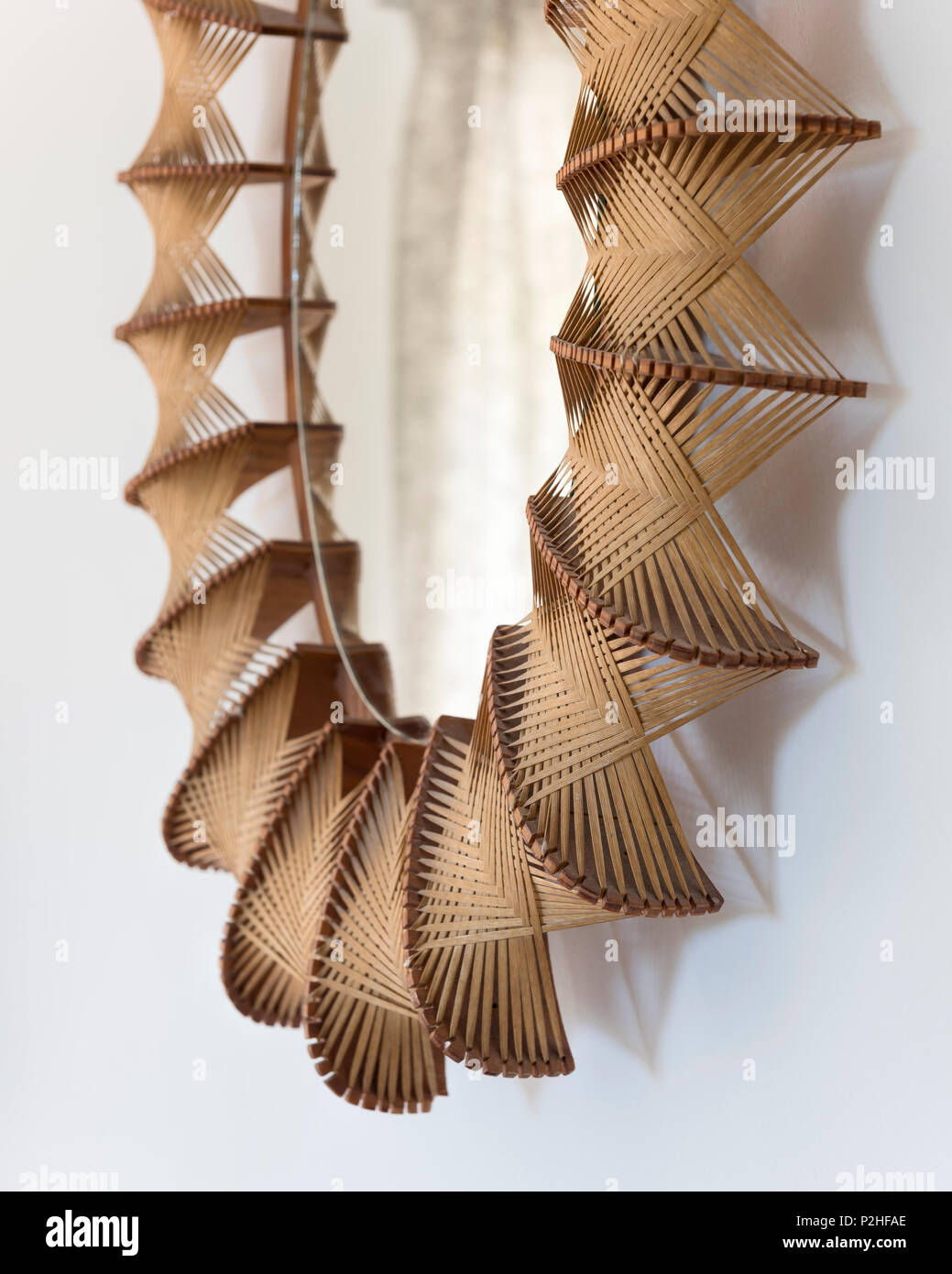 Tradional wood weaving on mirror frame in 18th century Luberon ...