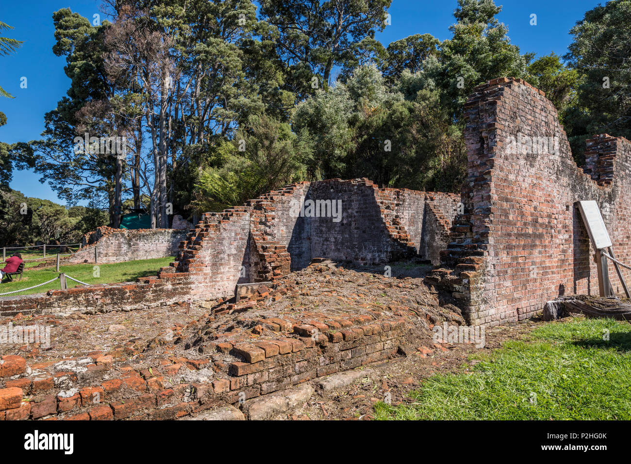 Sarah Island, Macquarie Harbour, Tasmania Stock Photo - Alamy