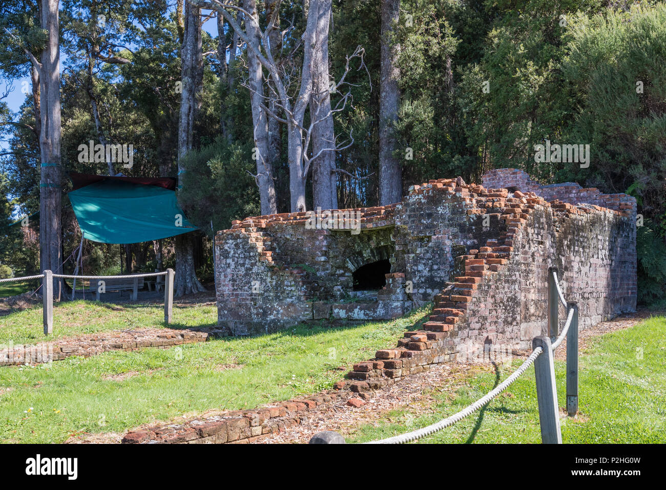 Sarah Island, Macquarie Harbour, Tasmania Stock Photo - Alamy