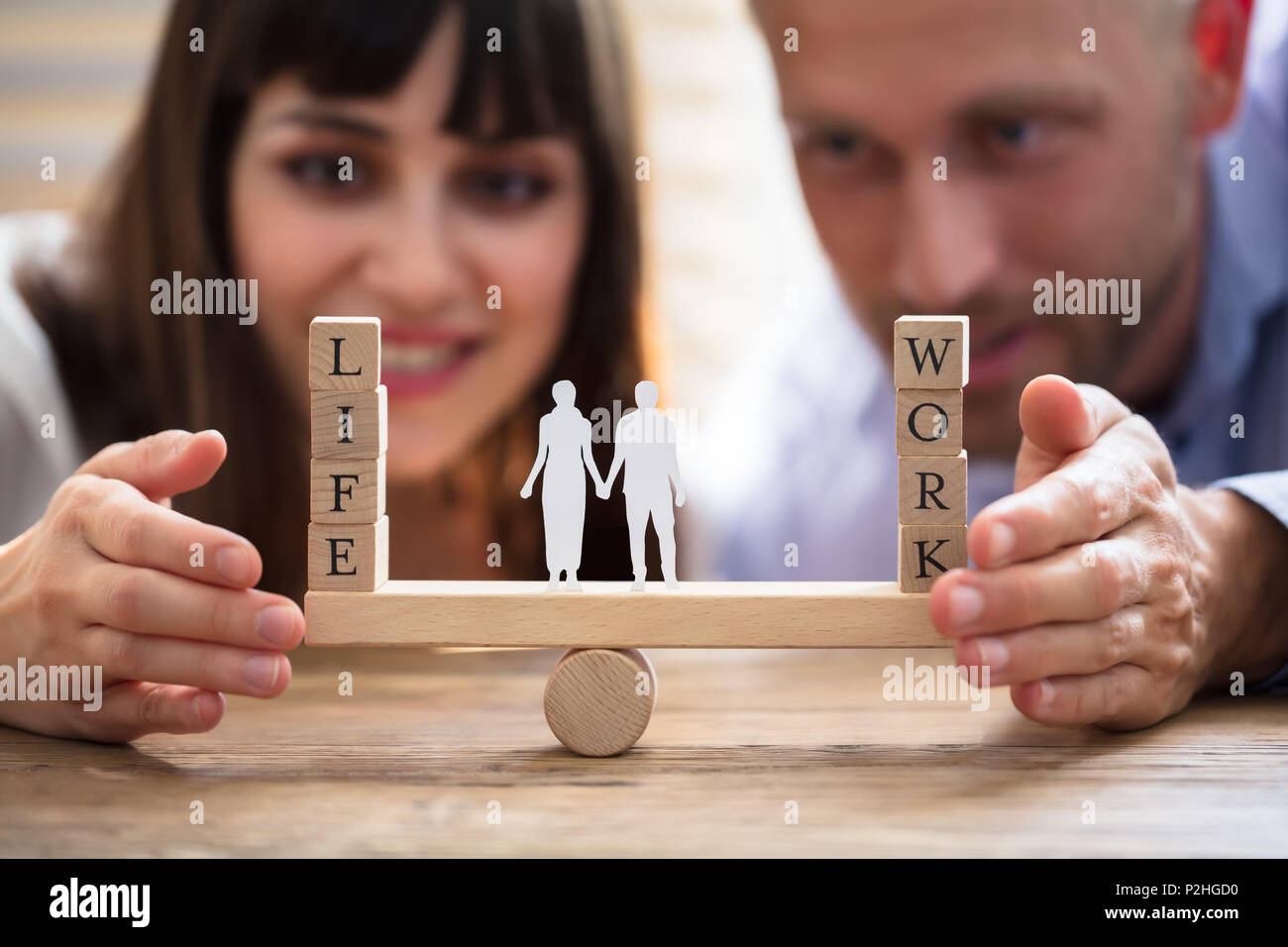 Balance work family couple hi-res stock photography and images - Alamy