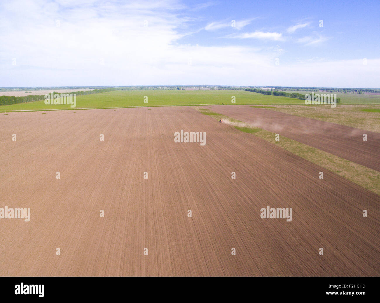 Russian field during plowing process Stock Photo - Alamy