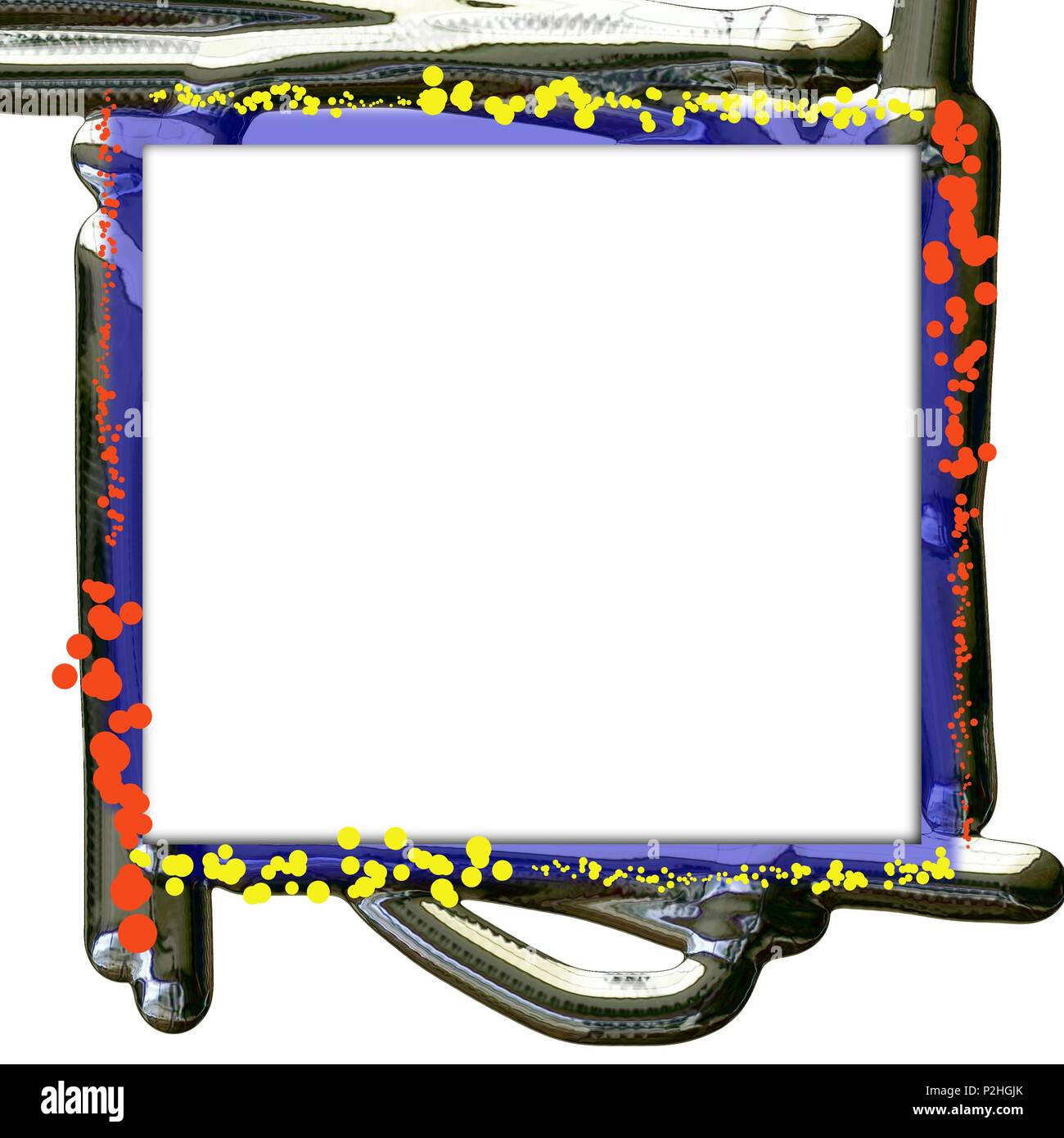 Liquid metallic borders Stock Photo - Alamy