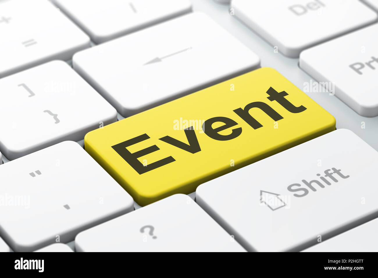 Entertainment, concept: Event on computer keyboard background Stock ...