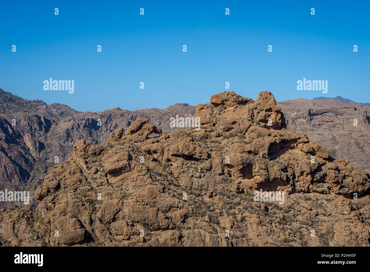 Rocky volcanic landscape of Gran Canaria island, Spain Stock Photo - Alamy