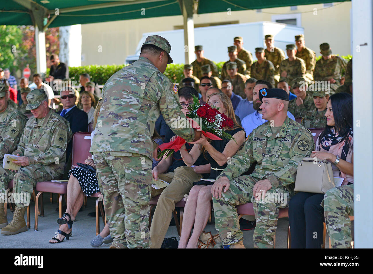 Erin Dennison, spouse of outgoing Command Sgt. Maj. Daniel B. Dennison ...