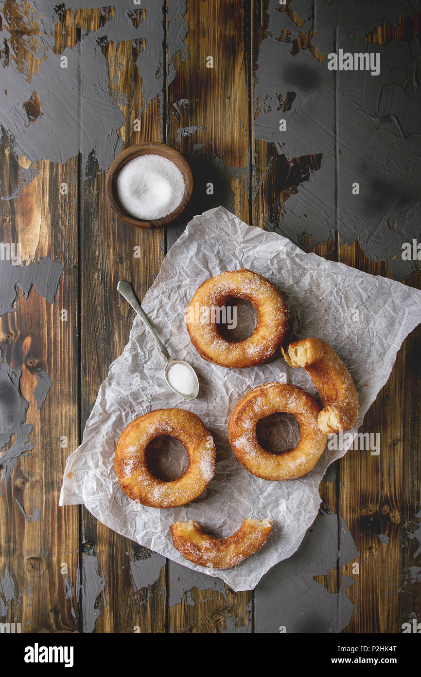 Puff pastry donuts cronuts Stock Photo - Alamy