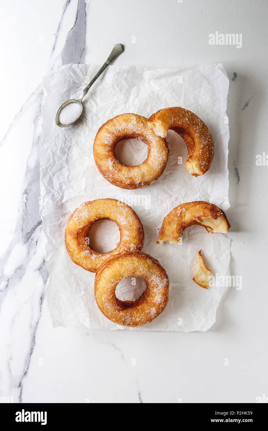 Puff pastry donuts cronuts Stock Photo - Alamy