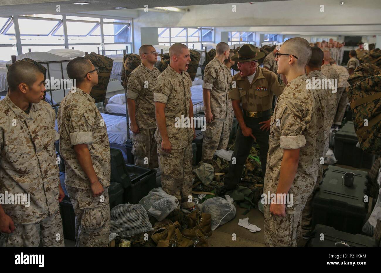 Recruits from Kilo Company, 3rd Recruit Training Battalion, are ...