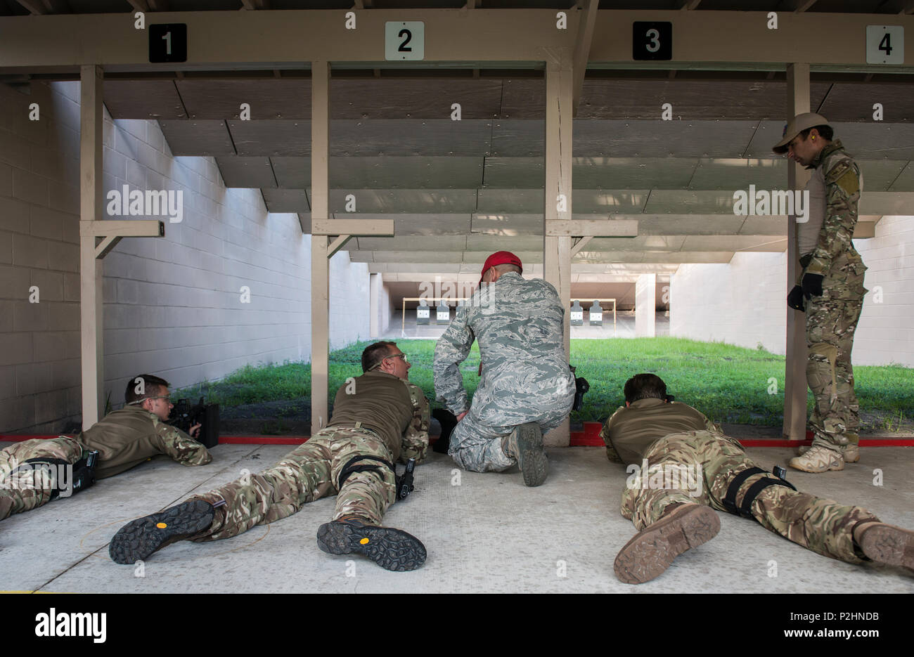 Joint Communication Support Element operators prepare practice firing at the MacDill Air Force ...