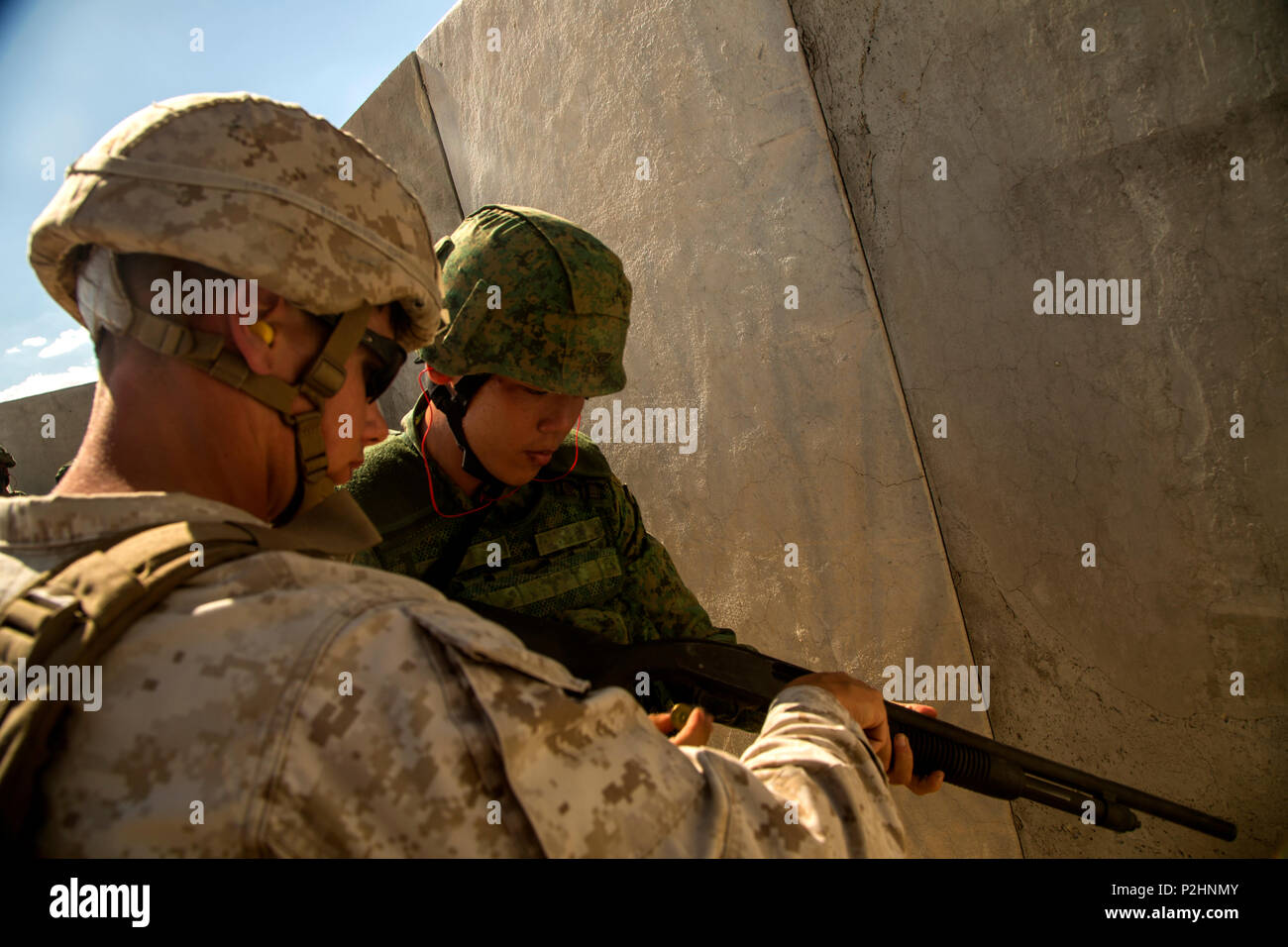 U.S. Marine Corps Sgt. Justin Blosser, military police officer, 1st Law ...