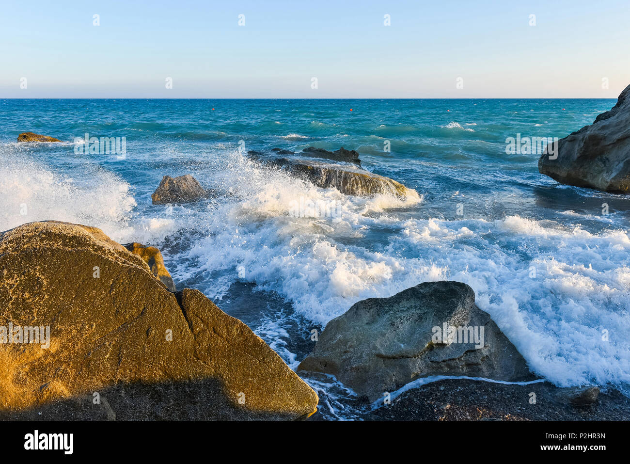 Powerful ocean waves crushing a rocky beach Stock Photo - Alamy