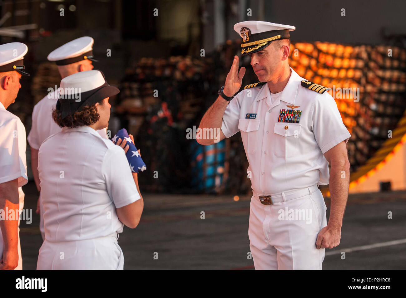 160924-N-YL257-085 ATLANTIC OCEAN (Sept. 24, 2016) Capt. Gavin Duff ...
