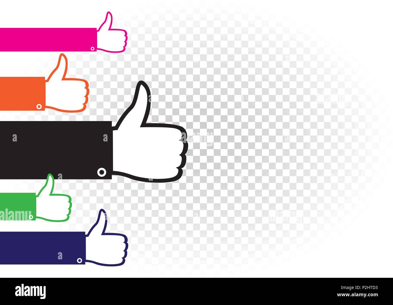 Many hands show like. Multicolor hand palm set with raised upward ...