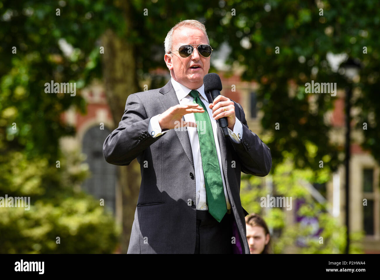 Mark Pritchard MP speaking at Stop Live Transport campaign rally ...